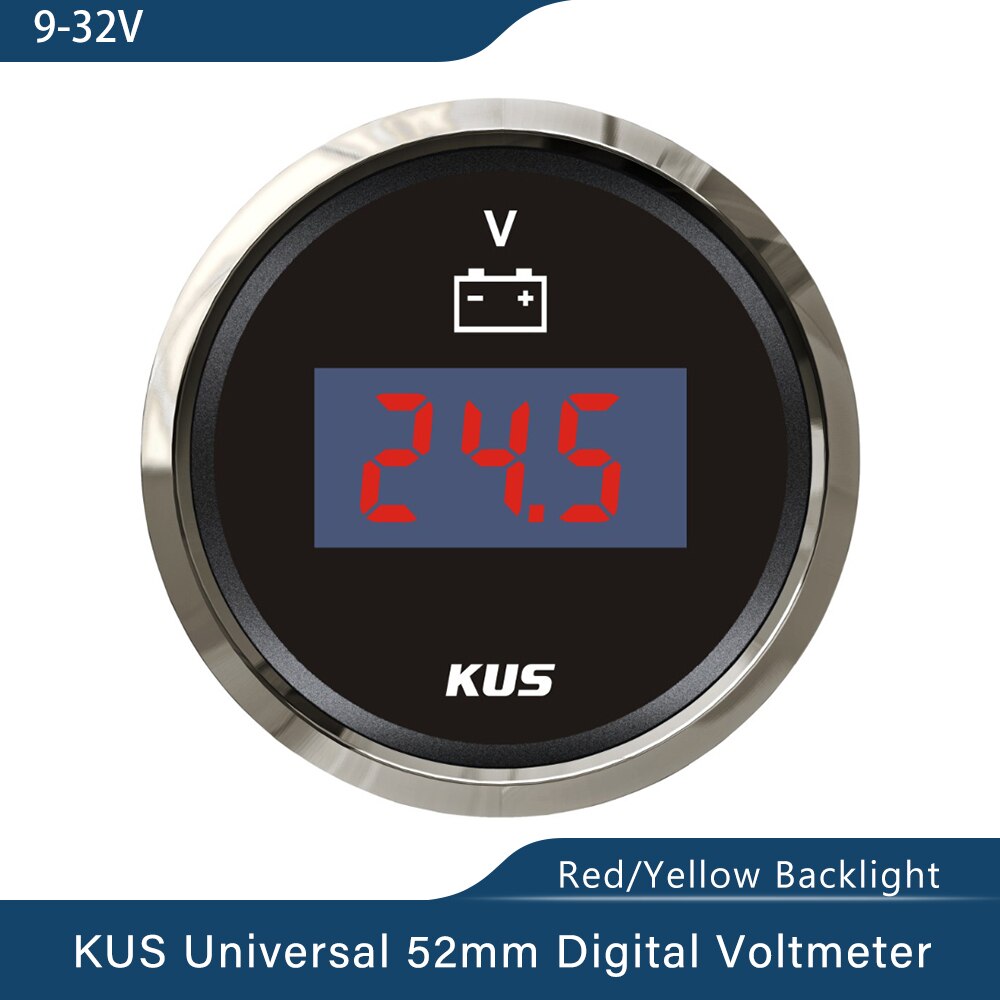 Kus 2 "Marine Batterij 12/24V Voltage Meter B... – Vicedeal