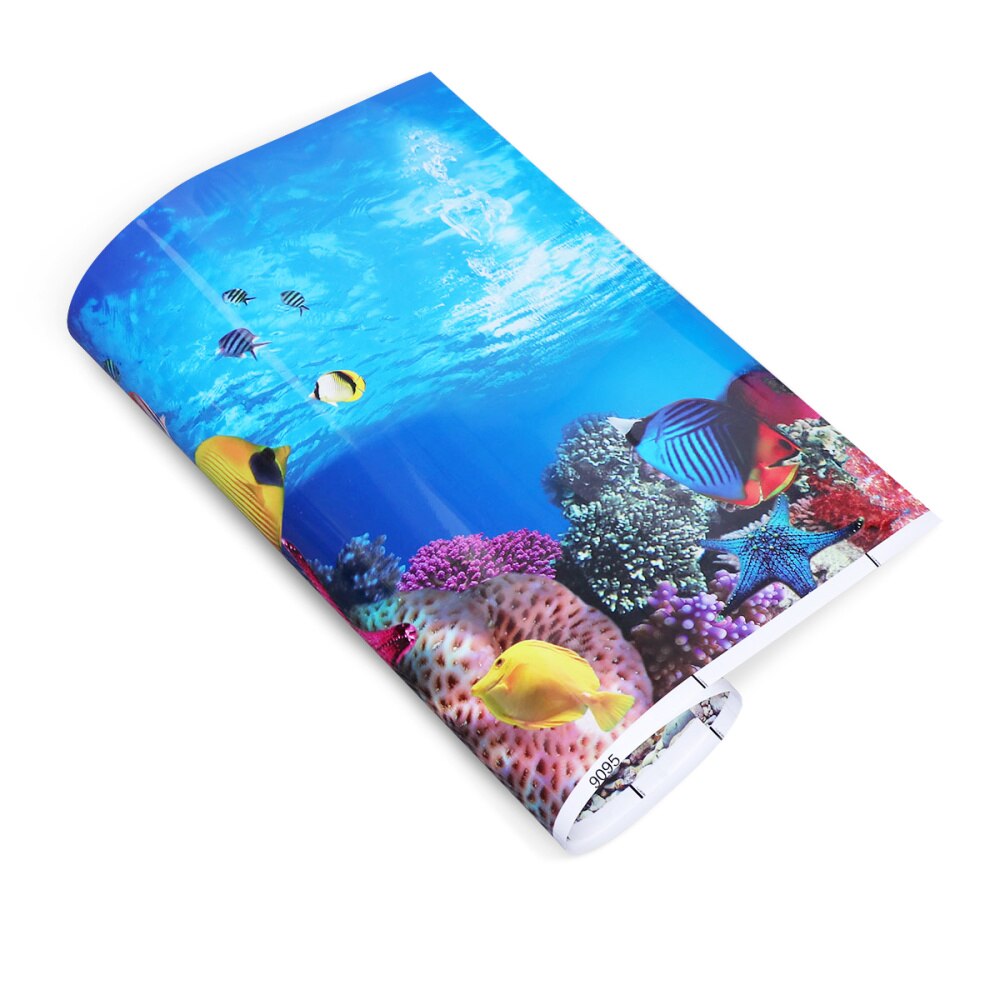 POPETPOP Aquarium Fish Tank Background Sticker 3D ... – Grandado