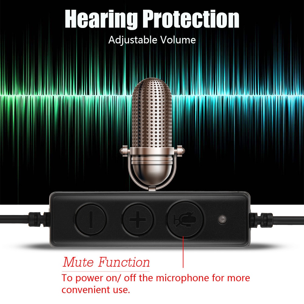 Mute Function Call Center USB Headset Noise Cancel... – Grandado