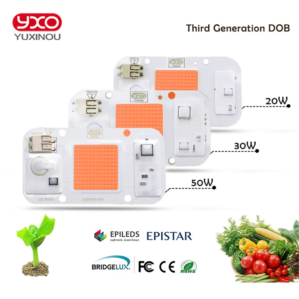 50W Driverless Dob Led Chip Ac 220V Led Grow Light... – Grandado