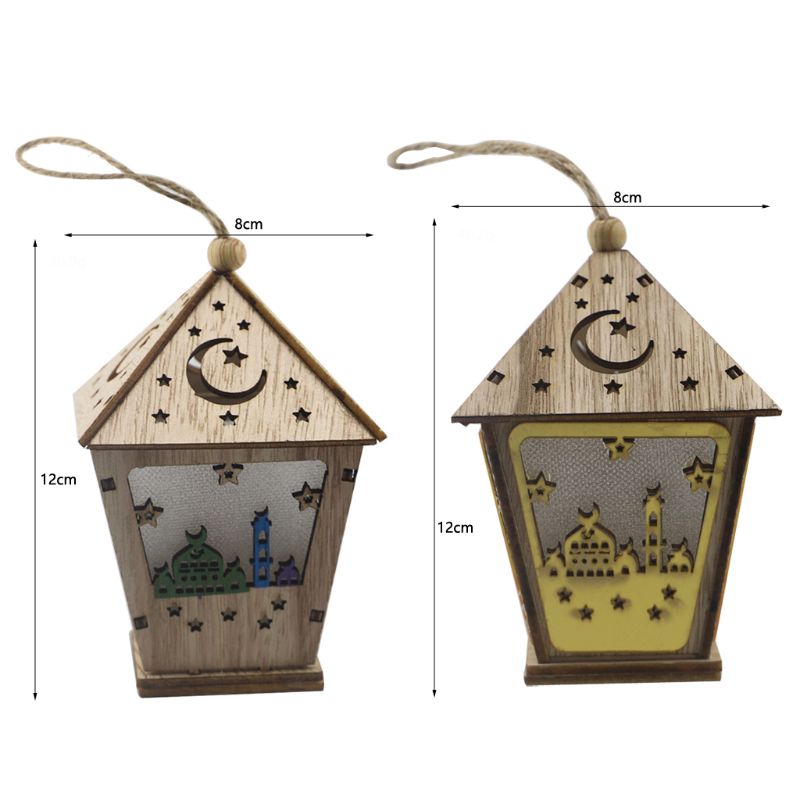 Ramadan Eid Mubarak Home Decorations Moon House LE... – Vicedeal