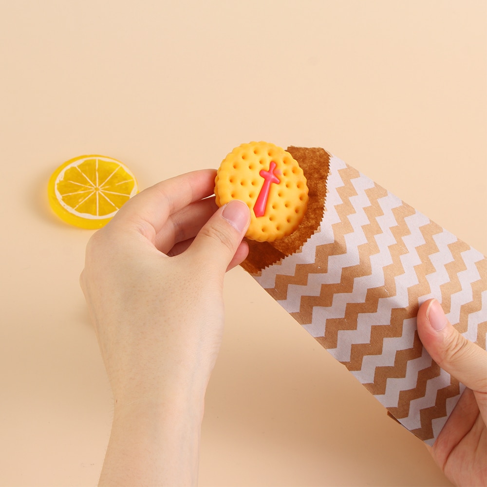50pcs 15*10CM Wave Dot Kraft Paper Candy Biscuit B... – Grandado