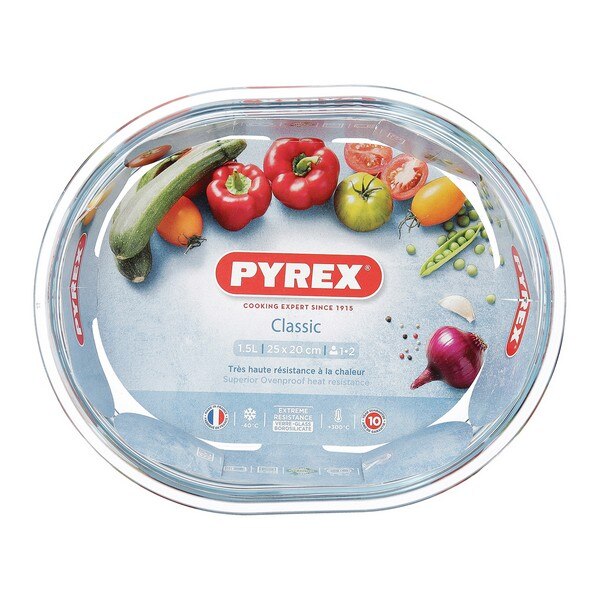 Ugnsform pyrex klassiskt glas 1,5 l – Grandado