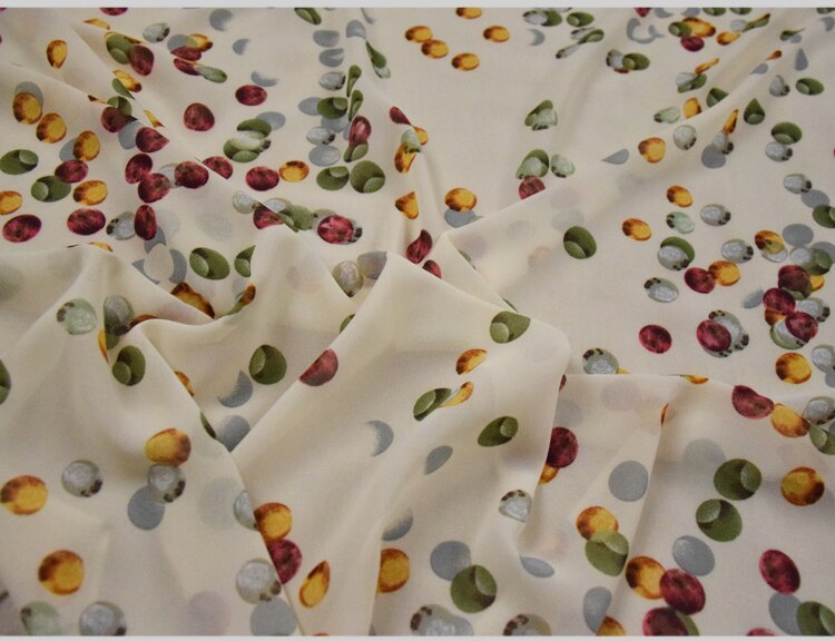 Chiffon Fabric Dot Printed Polyester Thin Material... – Grandado
