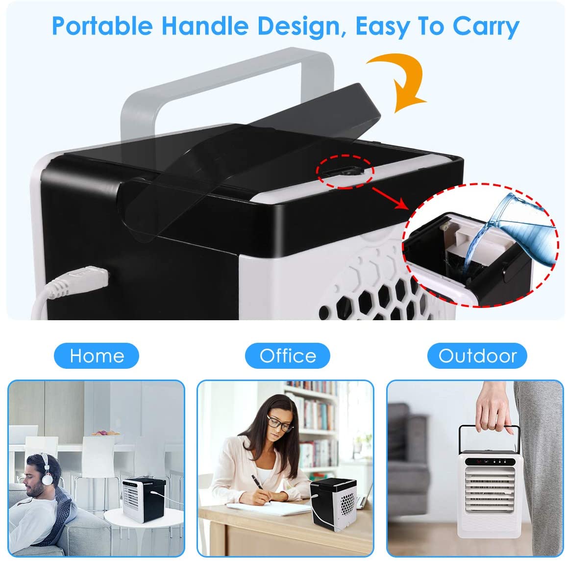 USB Mini Portable Air Conditioner Cooler Fan Deskt... – Vicedeal