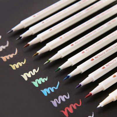 10 Colors/Set Graffiti Marker Metallic Pen For Bla... – Vicedeal