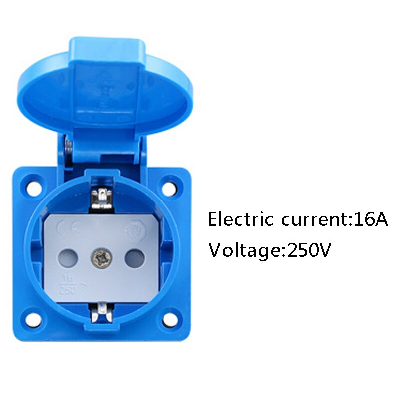 IP44 German waterproof socket 16A250V European dus... – Grandado