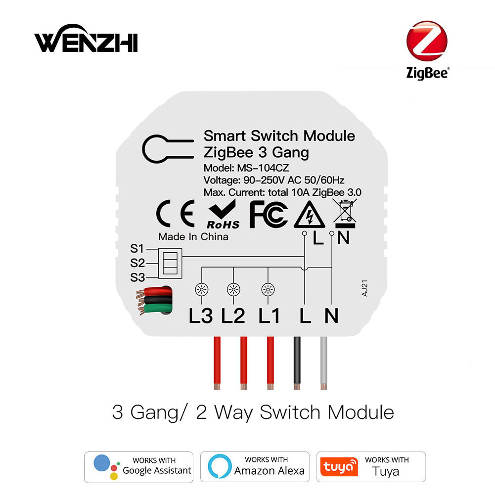 Light Switch Module Zigbee 3.0 RF 433 Mhz Dimmer R... – Grandado