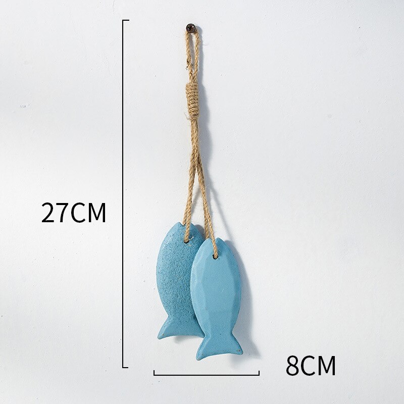 Mediterranean Style Hanging Wooden Fish Wall Art D... – Grandado