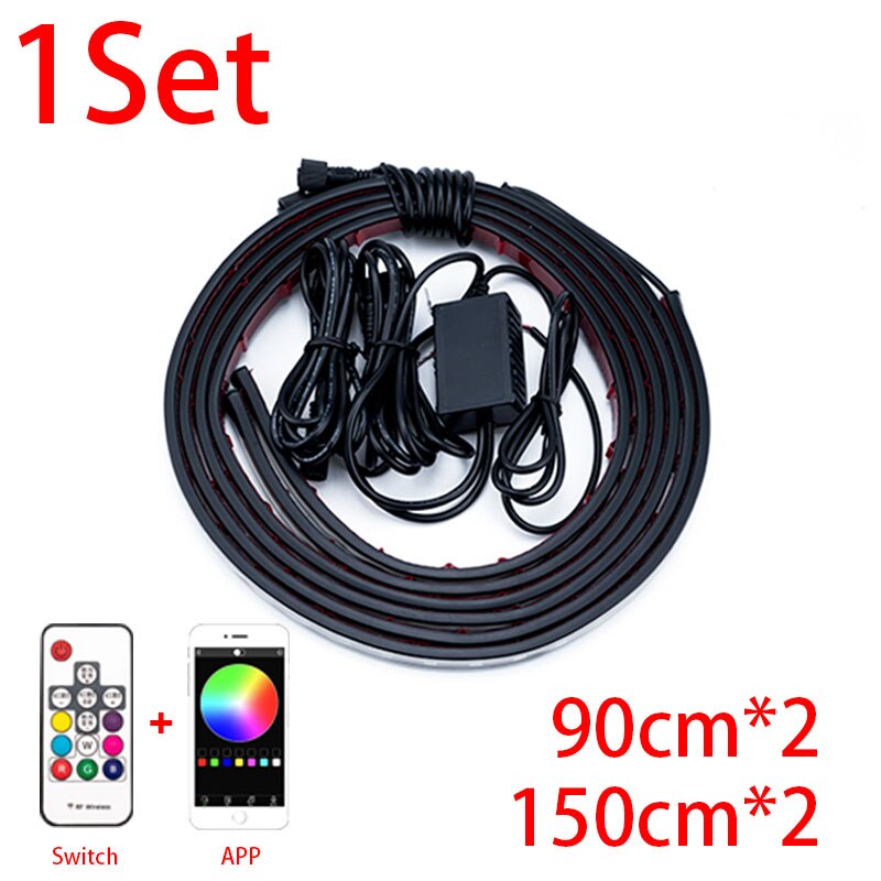 Car RGB Underglow Light LED Strips Decorative Ambi... – Grandado