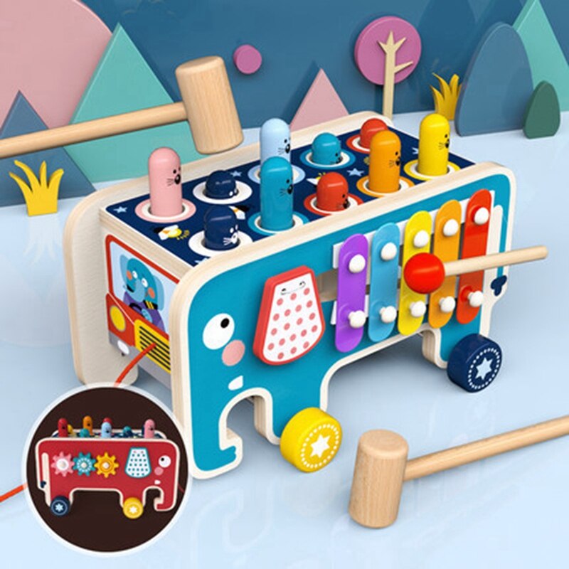 Colorful Wooden Whack-A-Mole Game Early Educationa... – Grandado