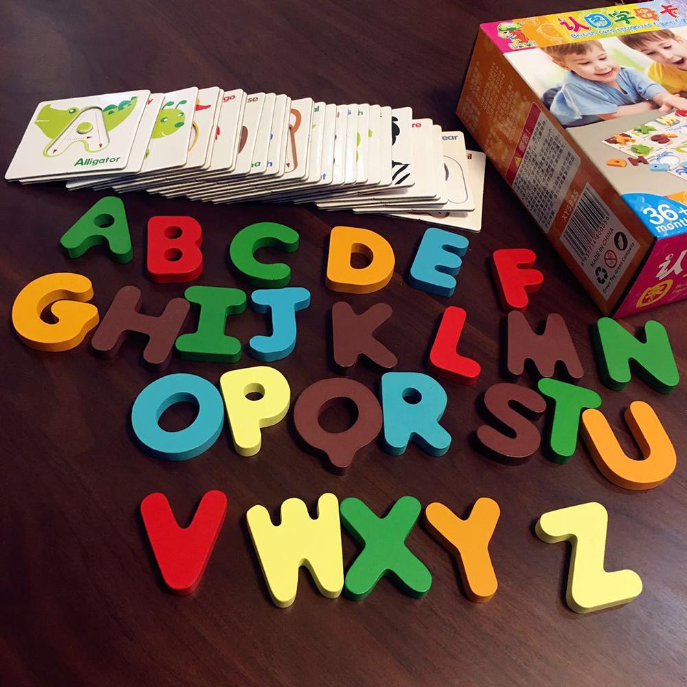 26Pcs Wooden Alphabet Letters Animal Match Puzzles... – Vicedeal
