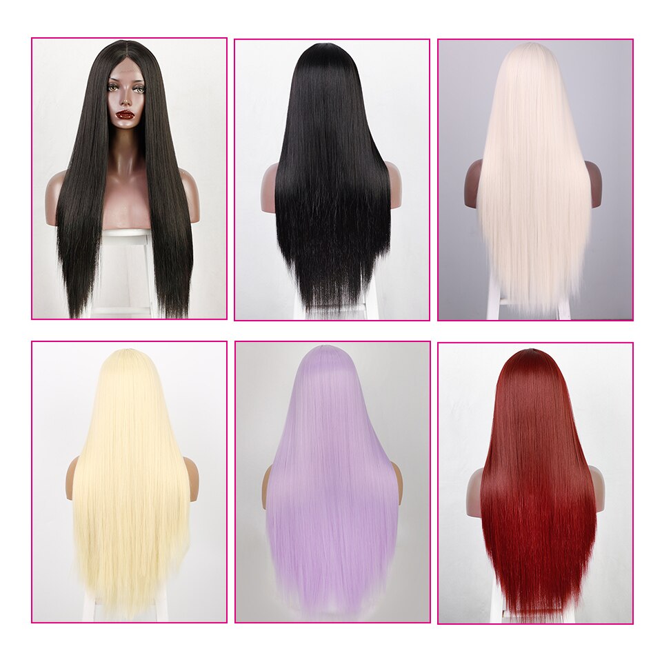 Doris Beauty Long Synthetic Wig Straight Blonde Bl... – Vicedeal