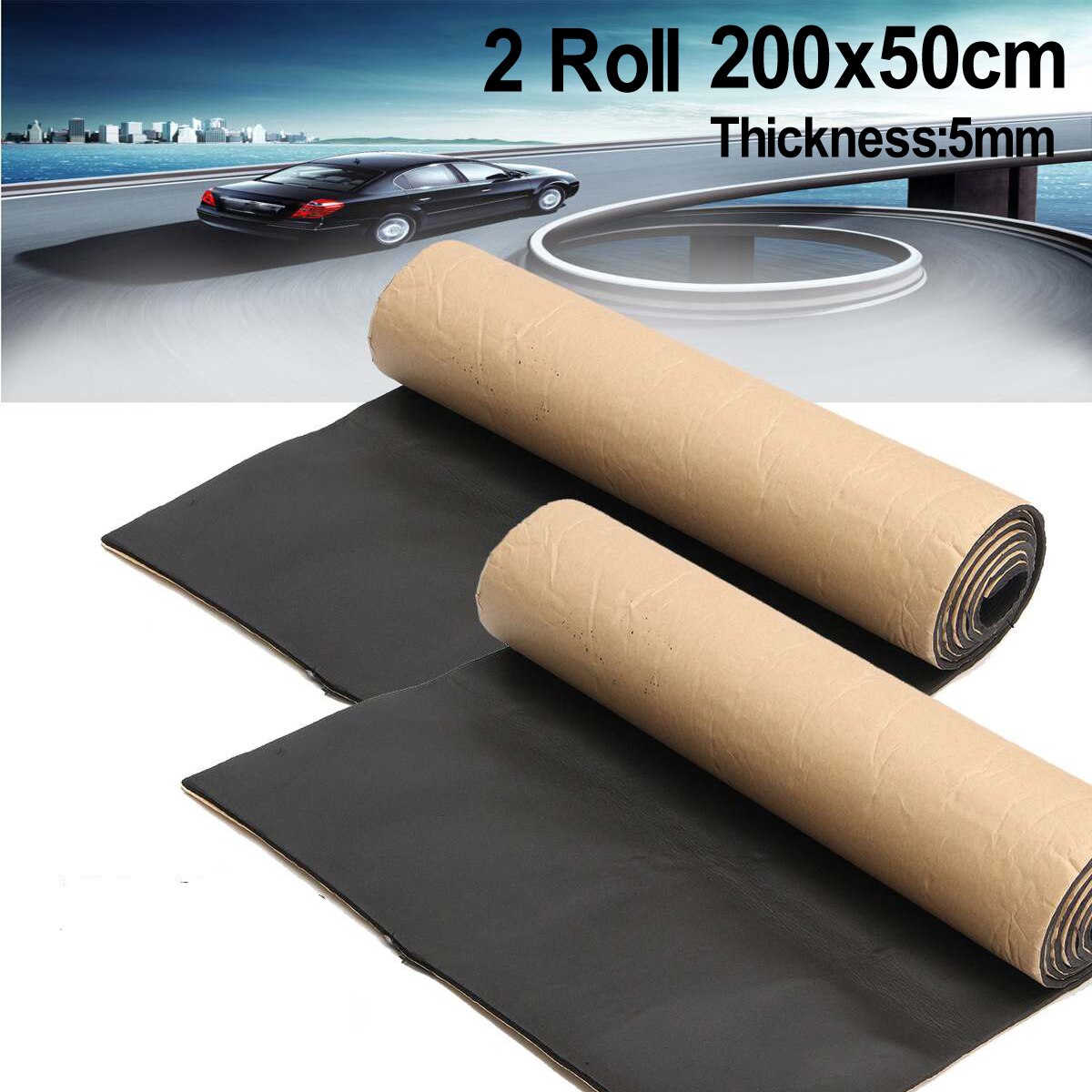 2Roll 200cmx50cm 5mm Car Sound Proofing Deadening ... – Grandado