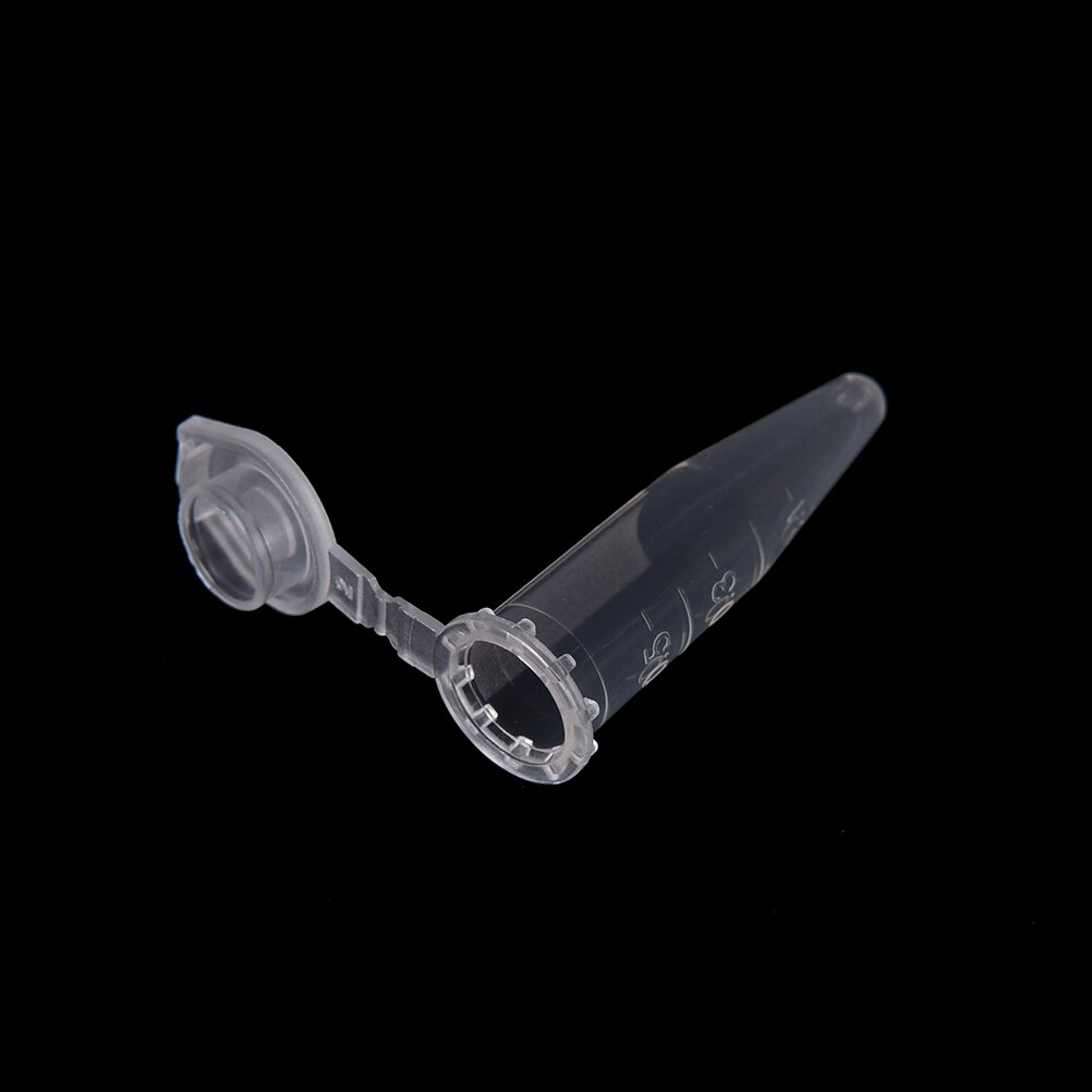 50 PCS Clear Micro Plastic Test Tube Centrifuge Vial Snap Cap Container ...