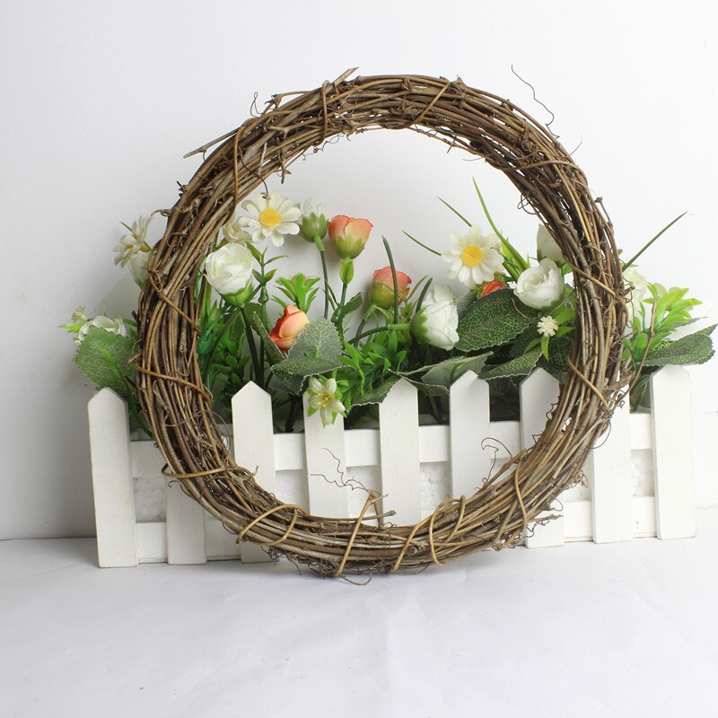 1PC Rattan Wreath Ring Artificial Flowers Garland ... – Grandado