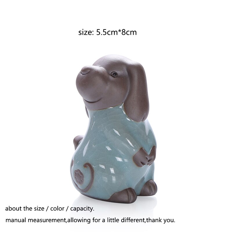 Cute Dog Statue Handmade Ceramic Boutique Tea Pet ... – Grandado