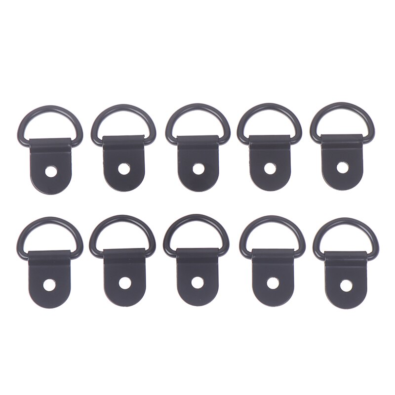 10pcs Black D Shape Pull Hook Tie Down Anchors Rin... – Grandado