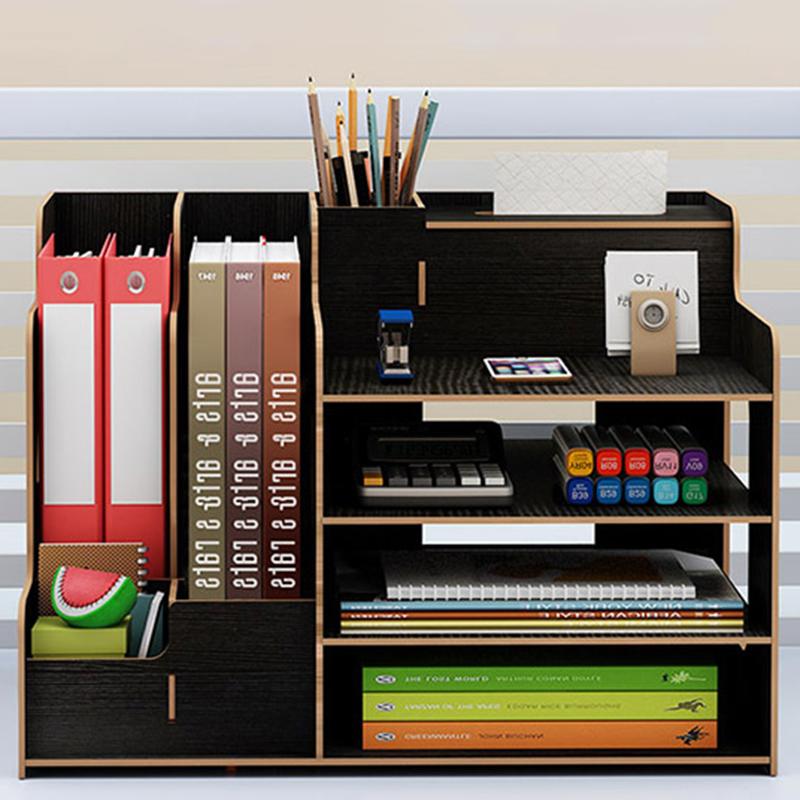 Multi-function Desktop Organizer Wooden Storage Bo... – Grandado