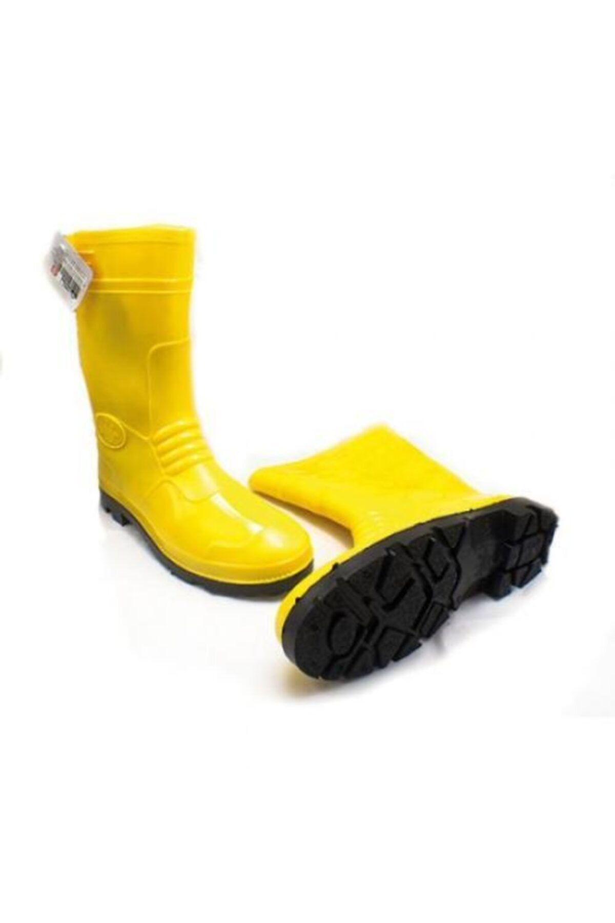 Unisex Yellow Pvc Short Rubber Boots 42'' – Grandado