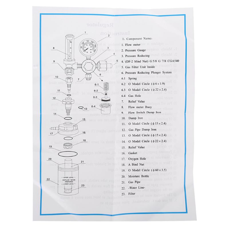 Oxygen Inhaler CGA 540 Oxygen Regulator Pressure R... – Vicedeal