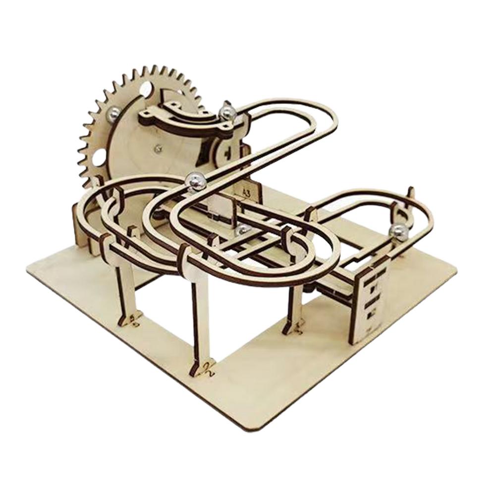 Marble Race Run Wooden Building Puzzle Kit 3D Mech... – Grandado