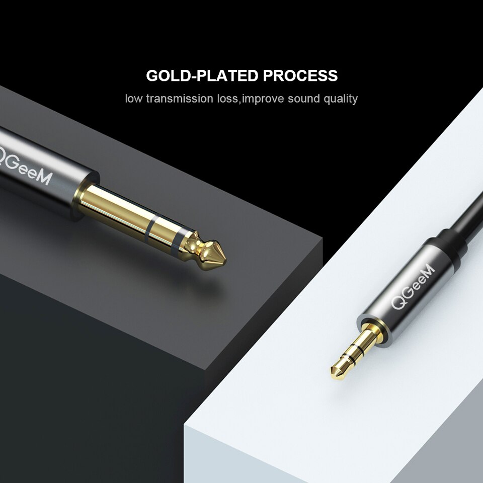 Qgeem 3.5Mm Naar 6.35Mm Adapter Aux Kabel Voor Mix... – Vicedeal