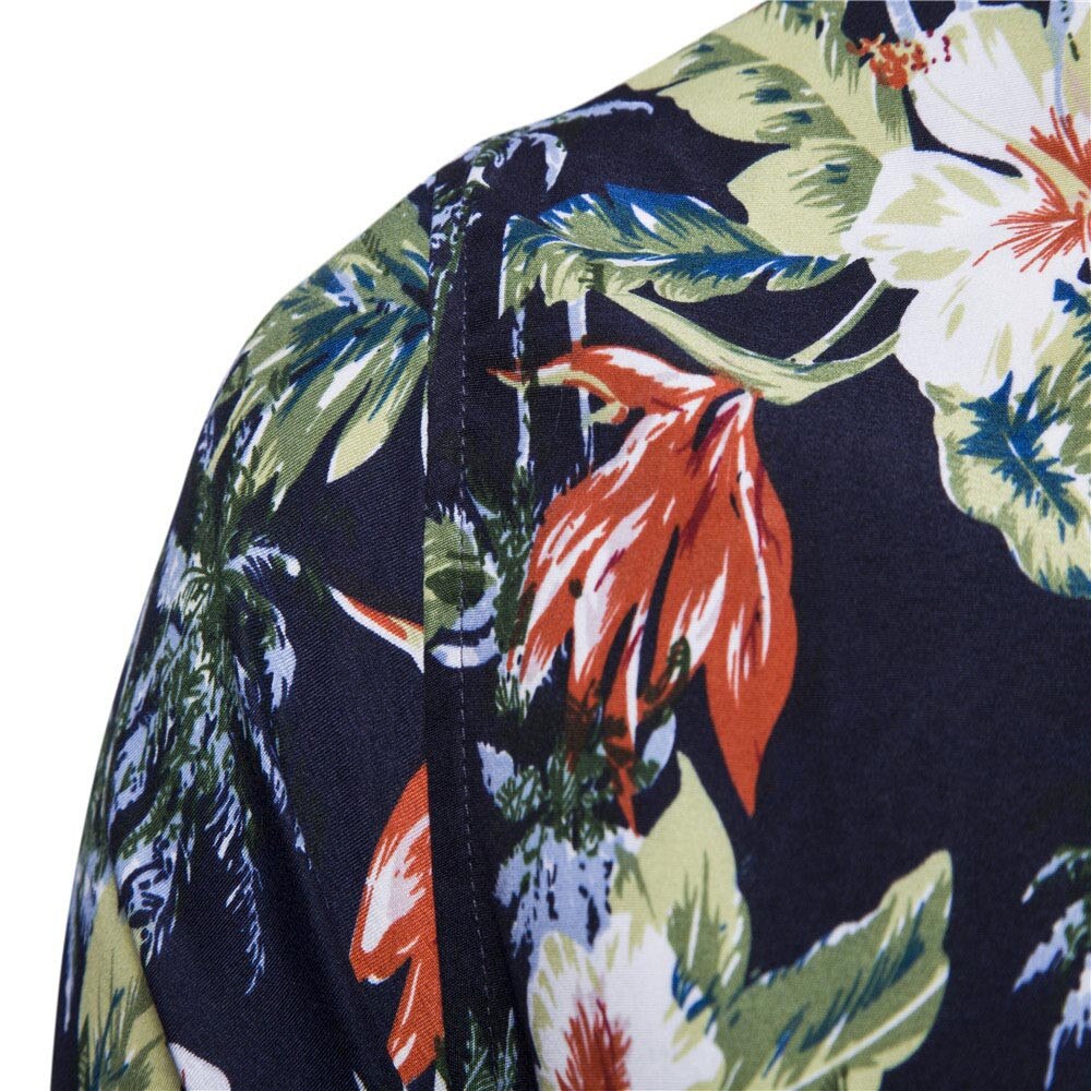 Herfst Bloemen Shirt Mannen Gedrukt Casual Heren S... – Vicedeal