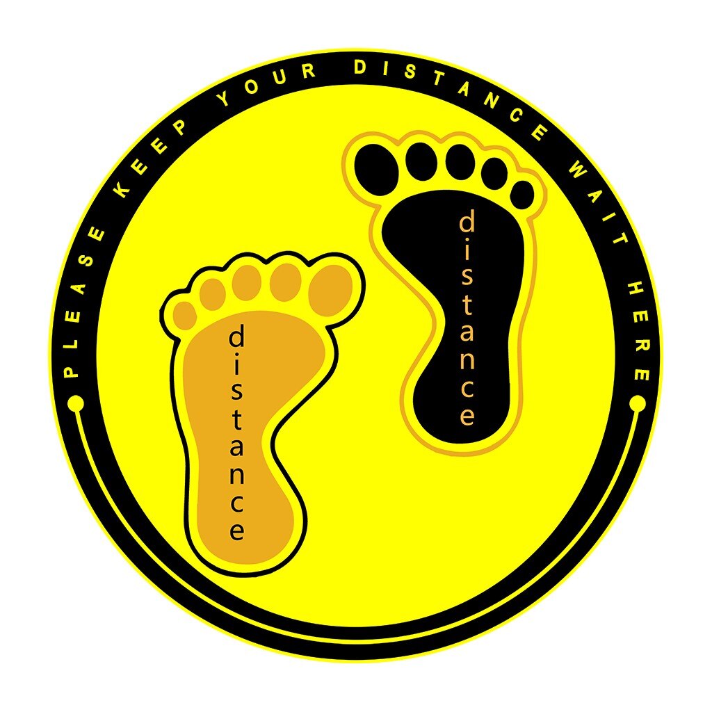 1/5pcs Ground Sign Isolated Label 30CM diameter Pl... – Grandado