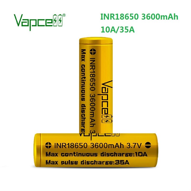 Vapcell Original INR 18650 3600mAh 10A/35A Recharg... – Grandado
