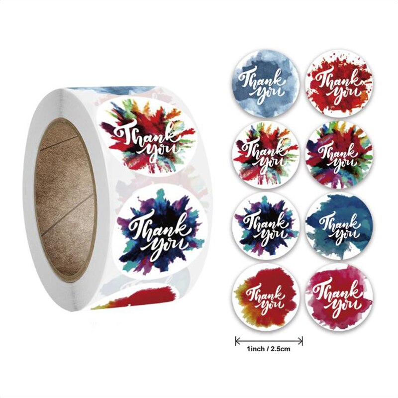 100PCS Rainbow Colors Thank You Sticker Labels Sea... – Vicedeal
