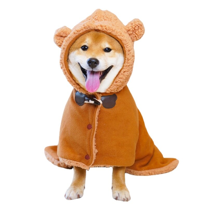 Small and Medium Dog Clothes Cute Fleece Dog Cloak... – Grandado