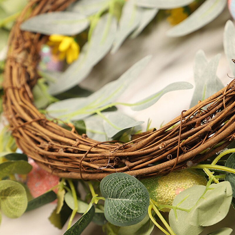 Easter Egg Wreath Front Door Spring Garland 35/40c... – Grandado