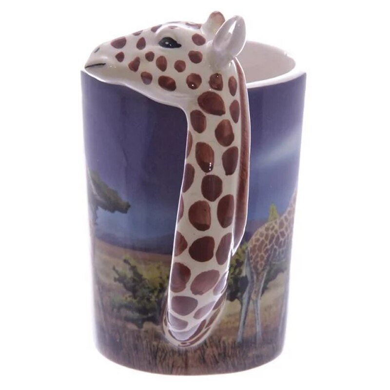 300ml dyr krus 3d søte tegneserie malt keramisk ko... – Grandado