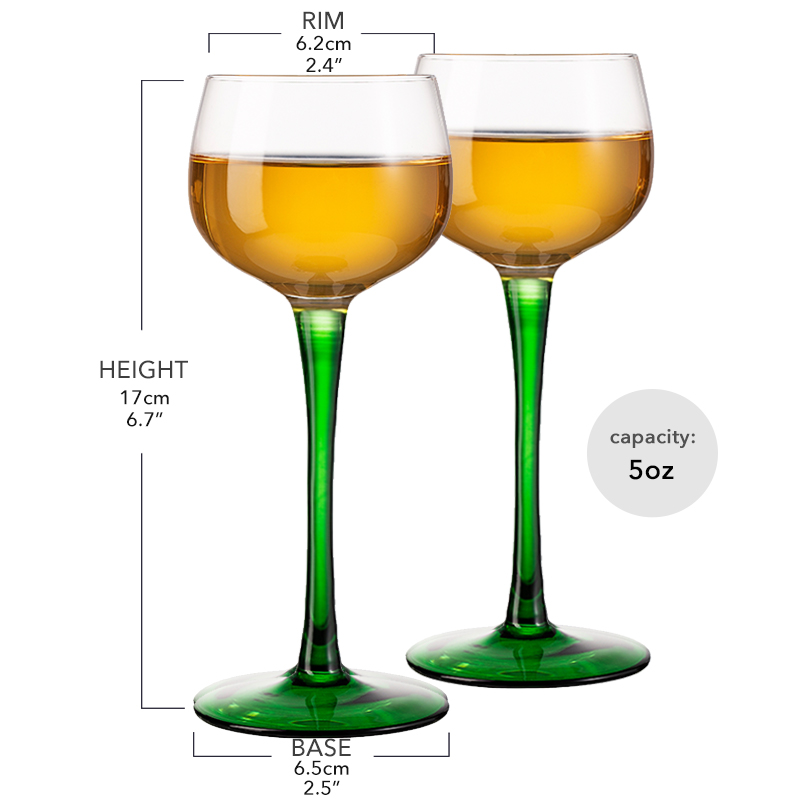 5(fl.oz) Vintage Emerald Goblets Red Wine Glass Ch... – Grandado