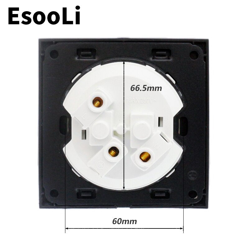 Jim DuDu 2 Gang Glass Panel Wall Crystal Power Soc... – Grandado