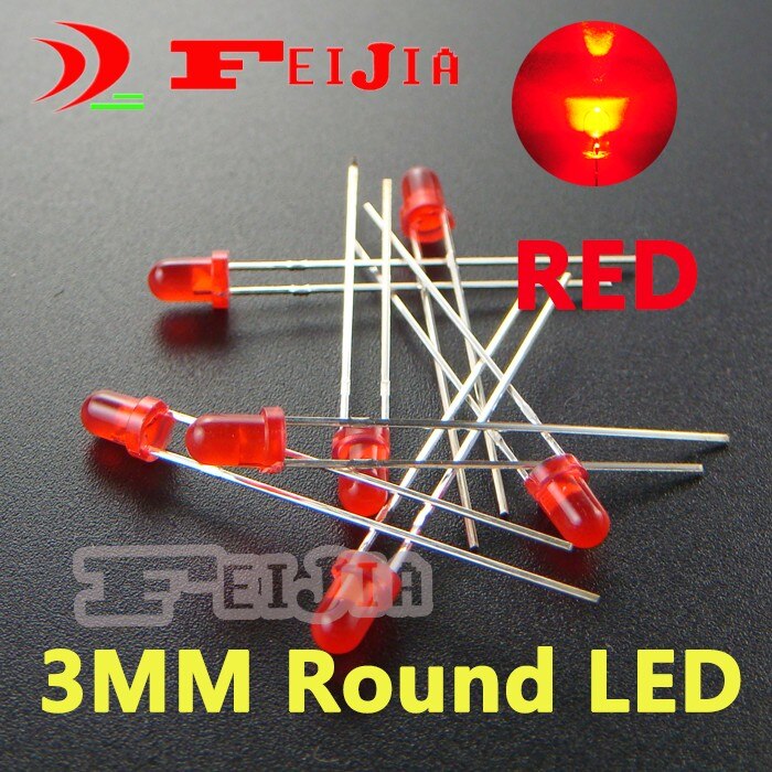 500pcs/lot 3mm Red Round LED Diode Lndicator light... – Grandado