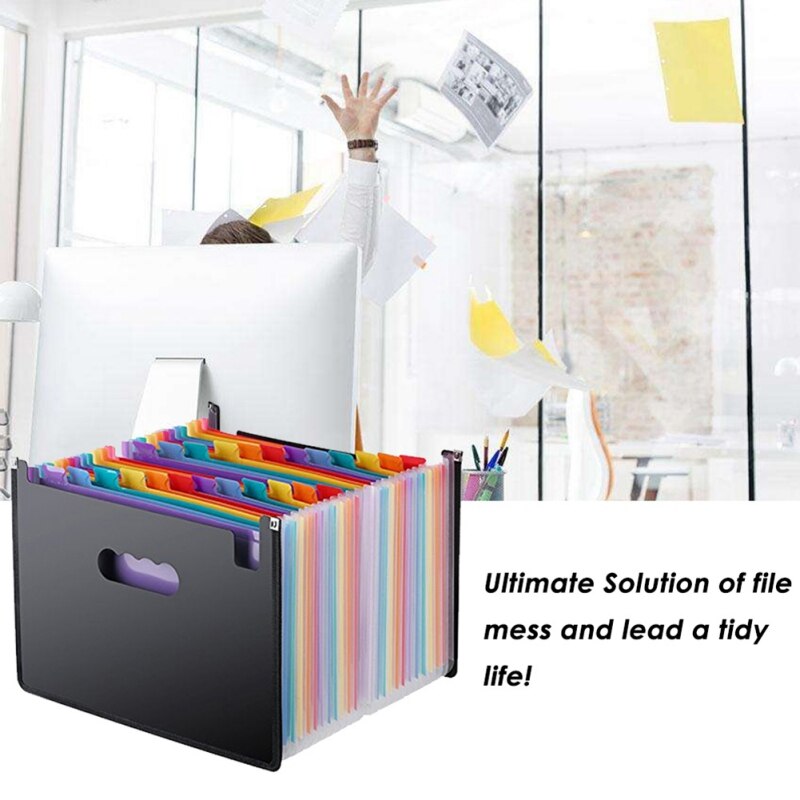 Tragbare Regenbogen Ordner Büro Datei Tasche Große... – Grandado