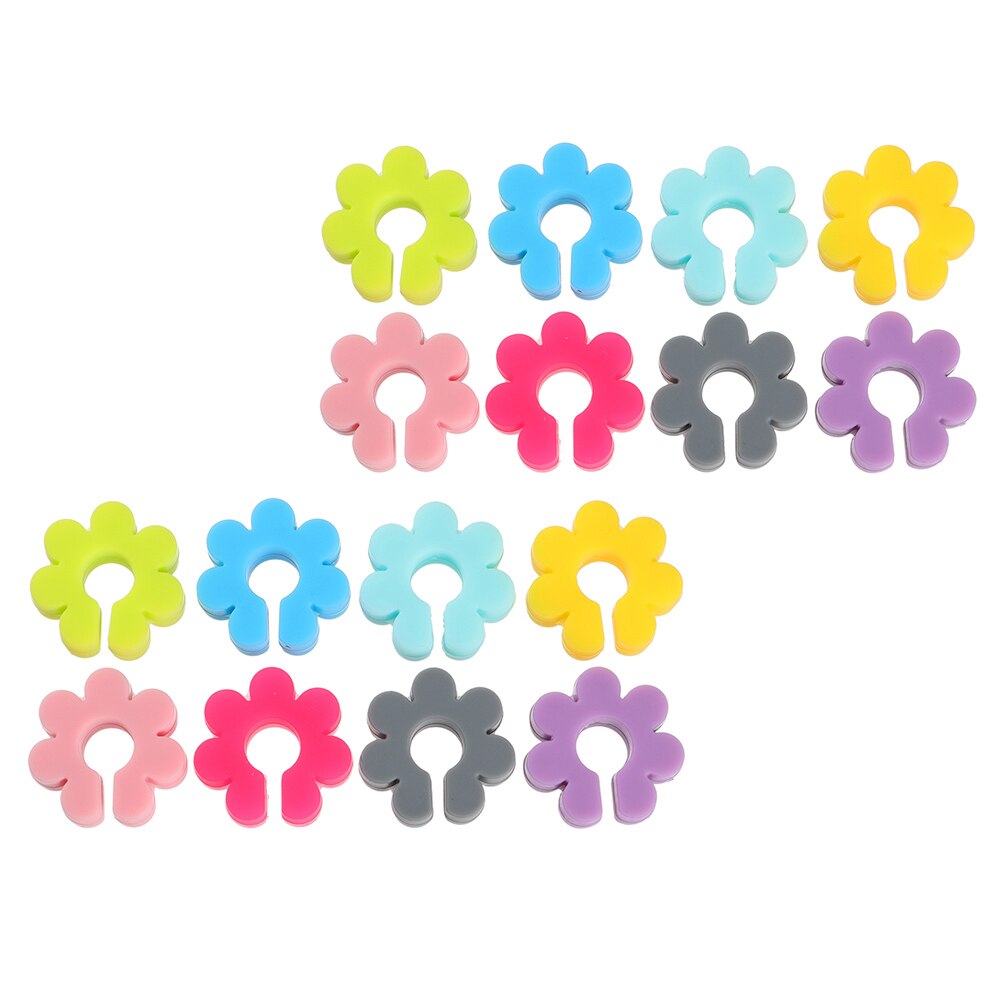 24pcs Flower Shape Glass Markers Glass Tags Silico... – Vicedeal