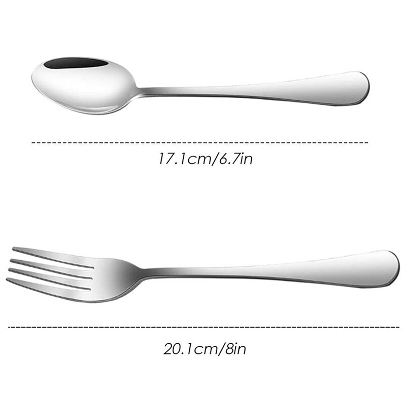 Set Of 12, Stainless Steel Dinner Forks And Spoons... – Grandado
