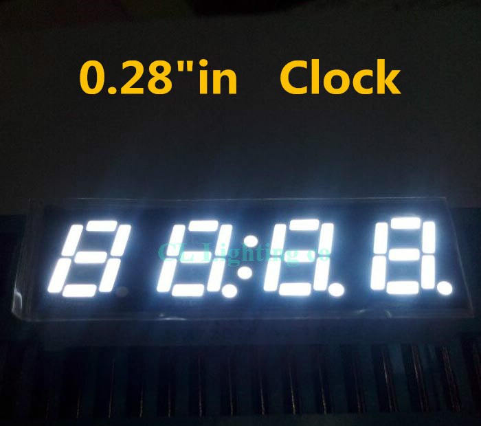 WHITE 7 Segment Clock Digital Display 4 Bit Common... – Grandado