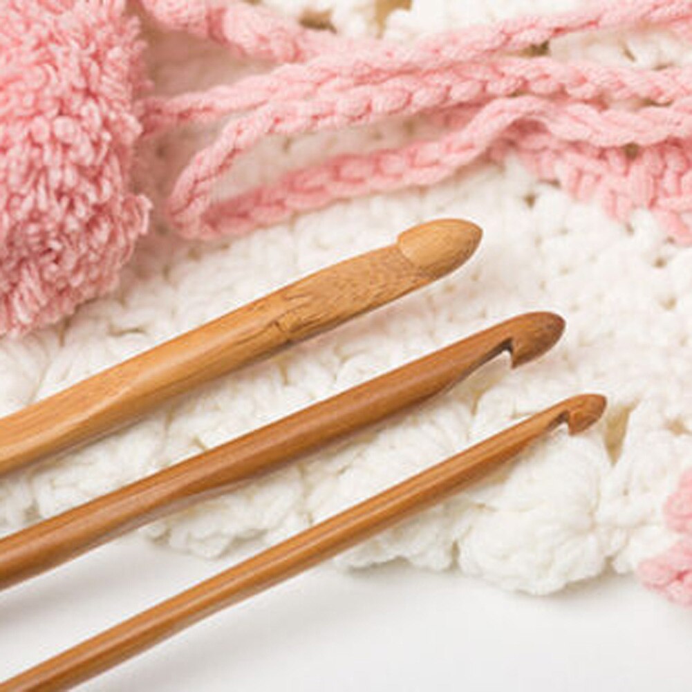 12pcs/set Bamboo Crochet Hooks Needles Crochet Han... – Vicedeal