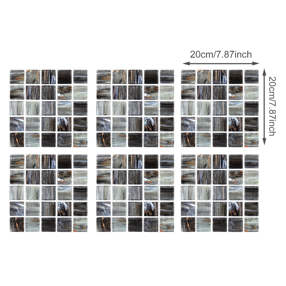 6 Pcs Paars Blauw Mozaïek Muur Sticker Zelfklevend... – Grandado