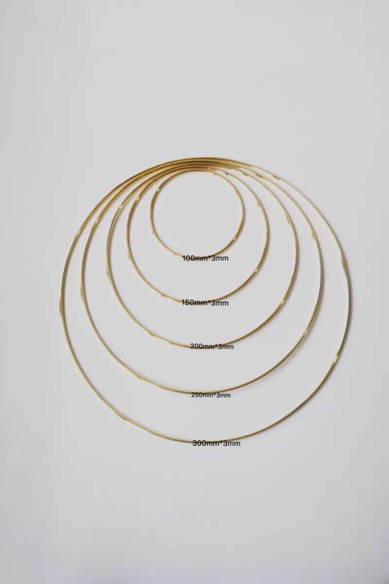 Iron gold metal ring portable garland flower rack ... – Grandado