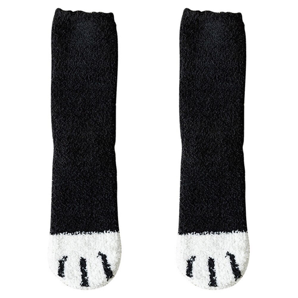 Women Plush Fleece Socks Cartoon Cat Claws Thicken... – Vicedeal