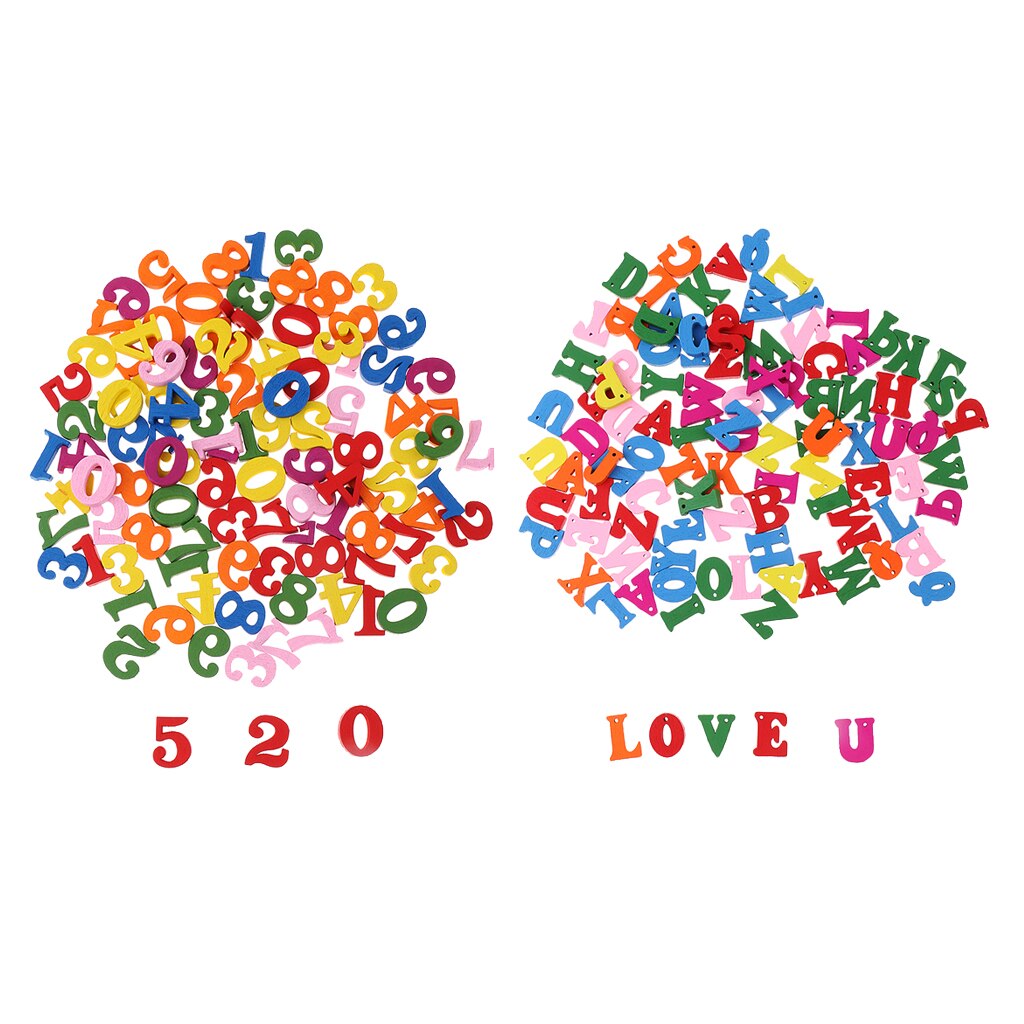 Assorted Wood English Alphabet ABC & Math 0 to 9 N... – Grandado