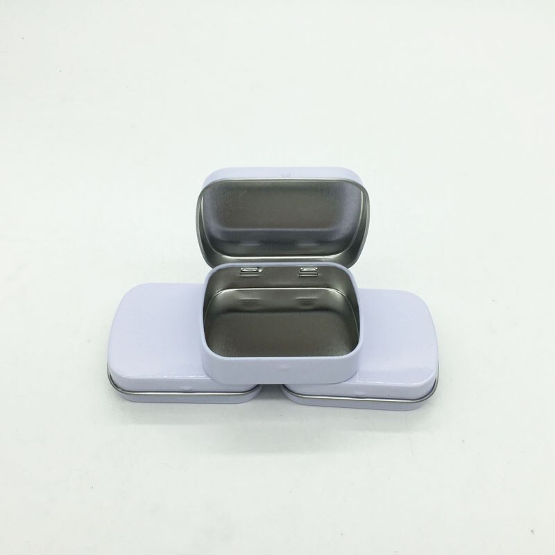 10 X Mini Wit Tin Opbergdoos Metalen Scharnier Box... – Vicedeal