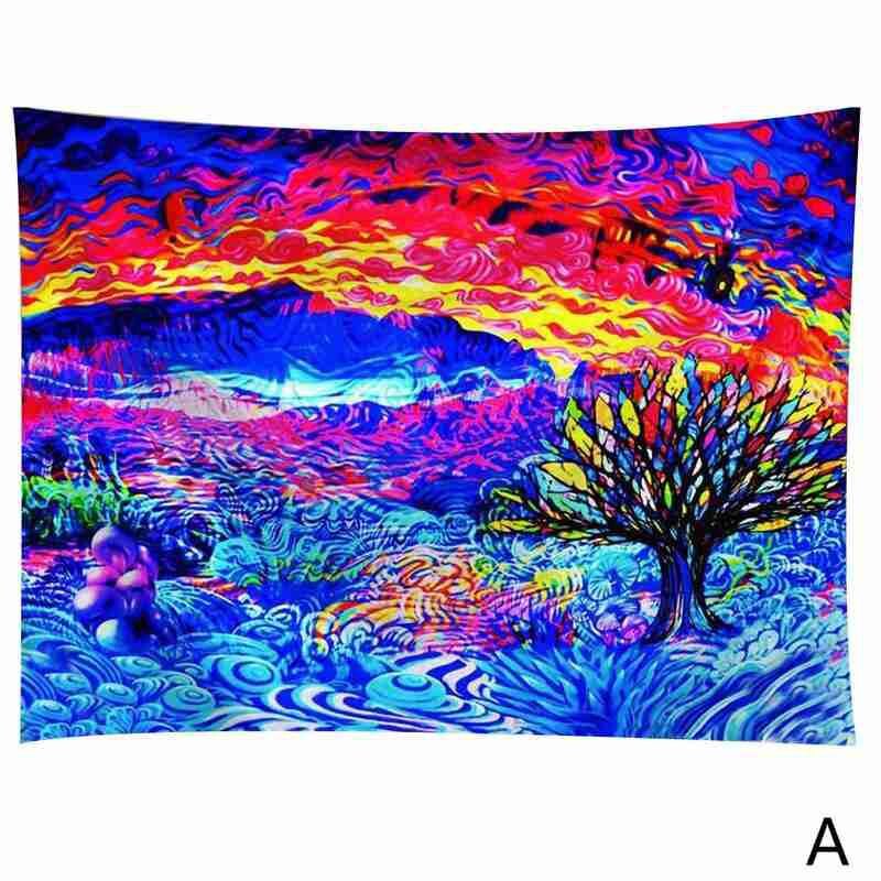 1Pc Fantasy Forest Wandtapijt 150*130Cm Psychedeli... – Grandado