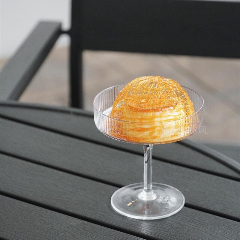 Vertical Stripes Ice Cream Cup Glass Dessert Ice C... – Grandado