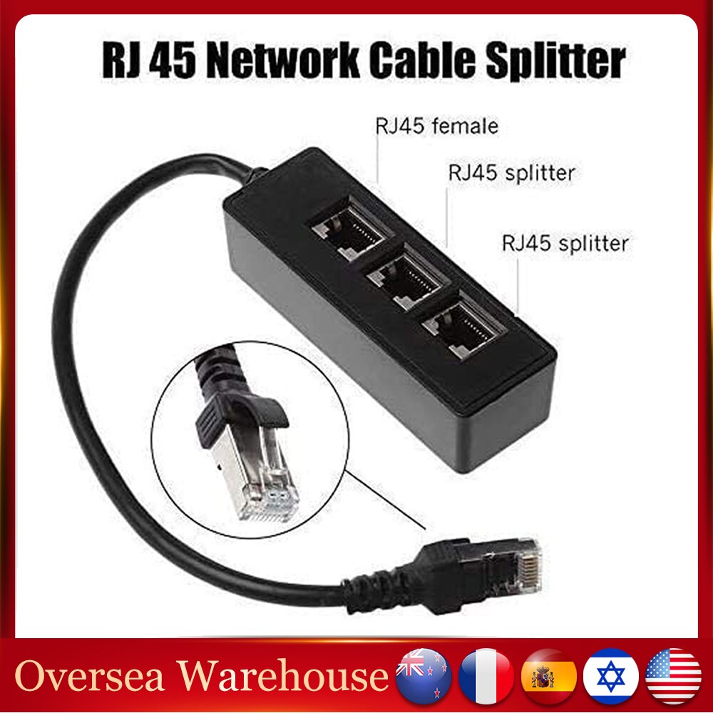 3 in 1 RJ45 Splitter RJ45 1 maschio a 3 femmina LA... – Grandado